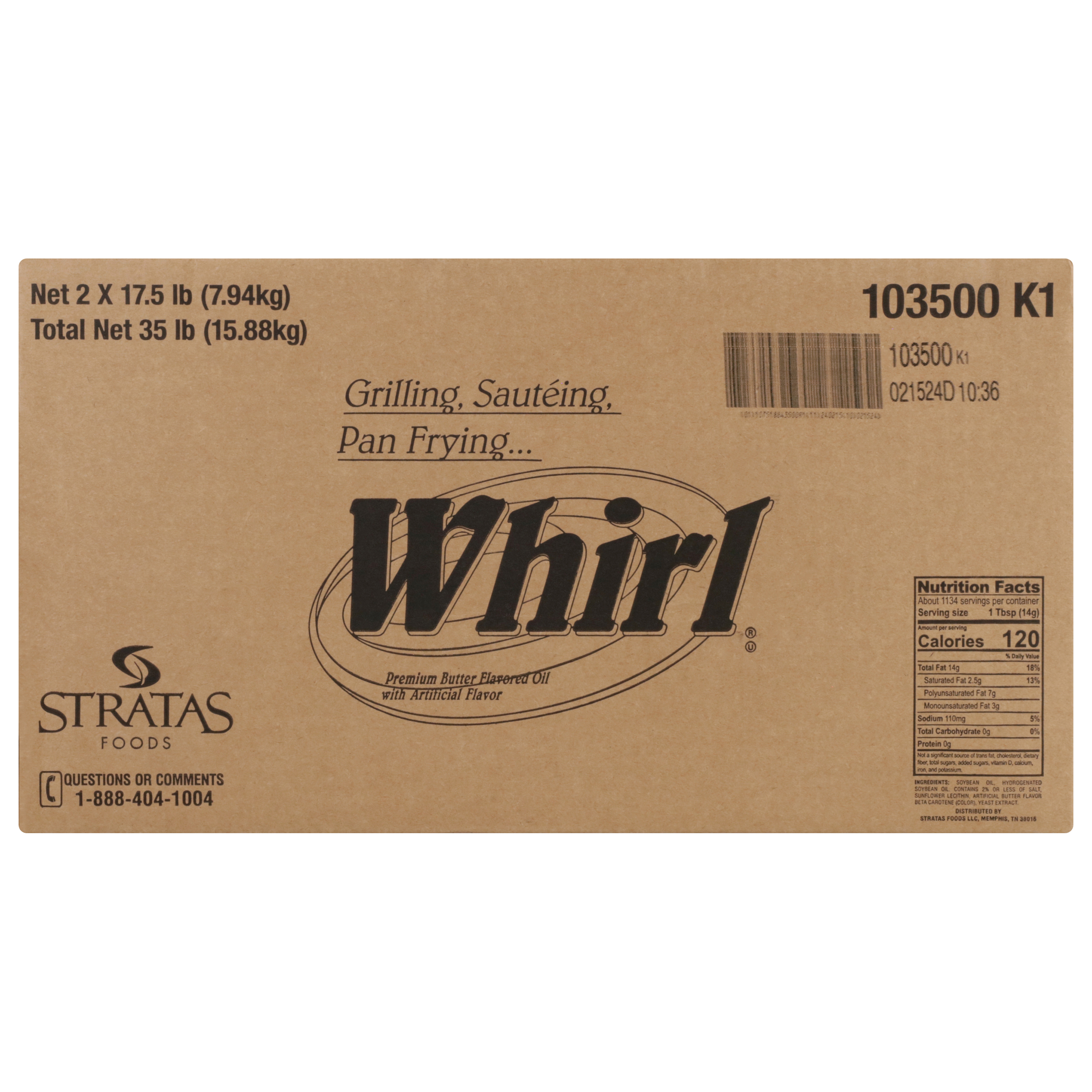 Whirl® Butter Flavored Oil | Products | Stratas Foods