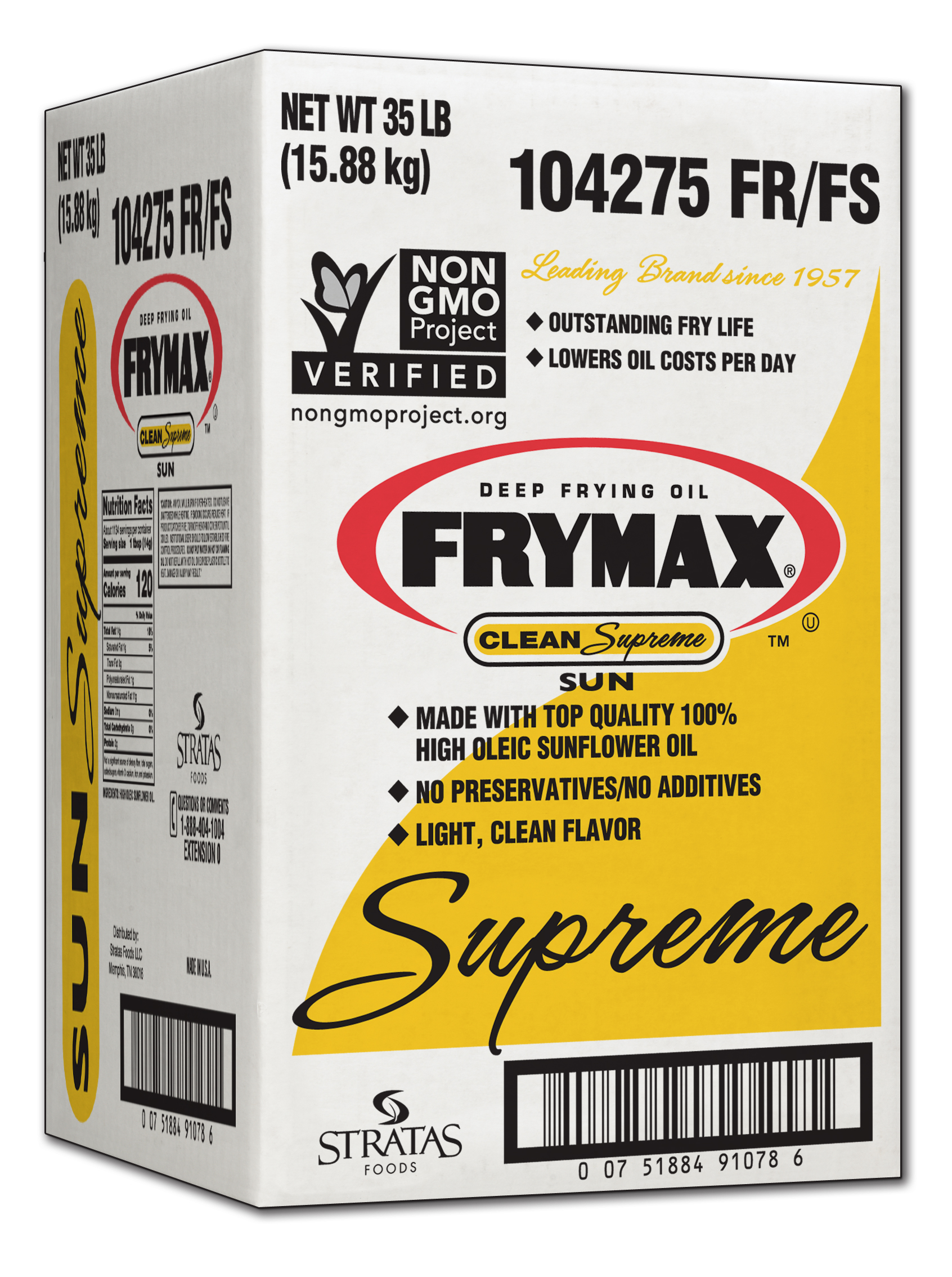 Frymax® Clean Supreme Sun Deep Frying Oil | Products | Stratas Foods